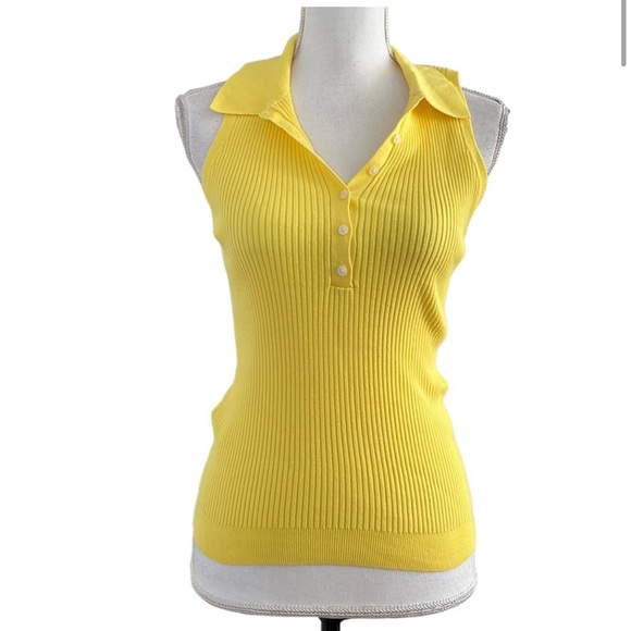 LOFT | Tops | Loft Nwt Yellow Ribbed Top | Poshmark